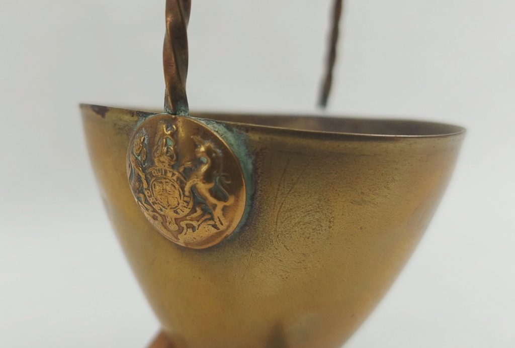 WW1 Trench Art Pot With Bullet Head Legs - Sally Antiques