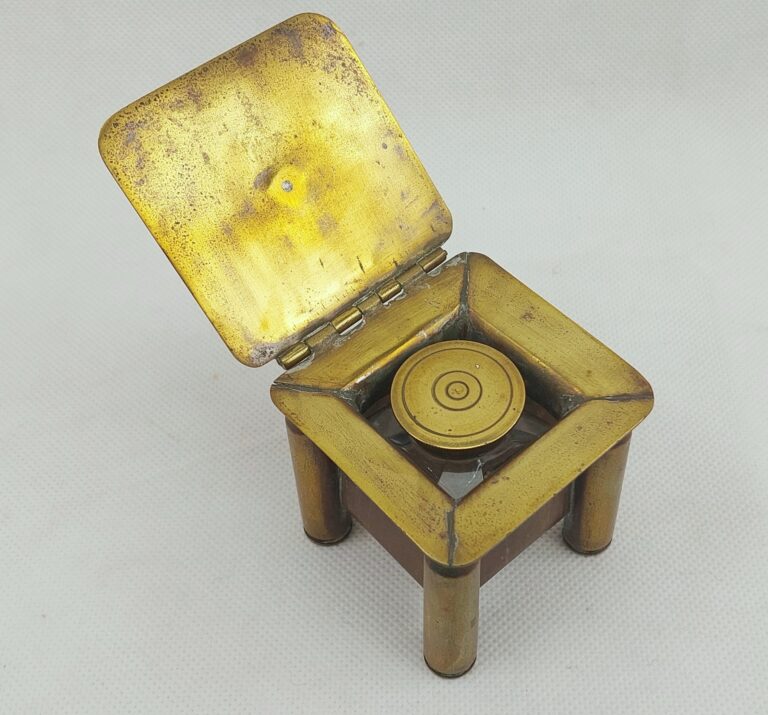 WW1 Trench Art Bullet Ink Well - Sally Antiques