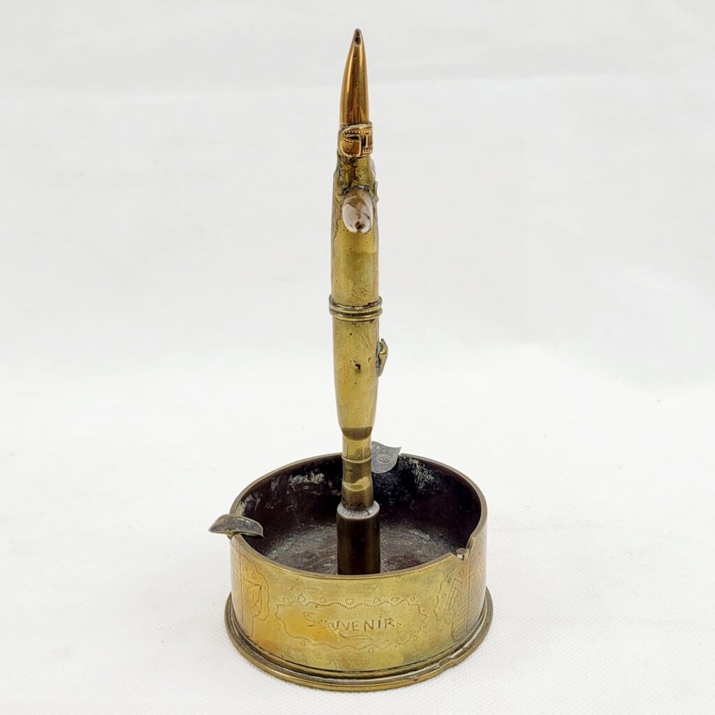 WW1 Trench Art Shell Case And Bullet Ashtray - Sally Antiques