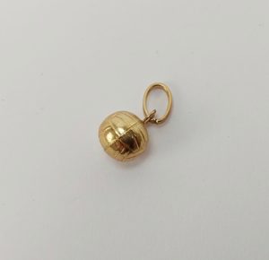9ct Gold Football Charm Pendant - Sally Antiques