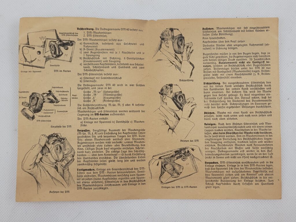 Boxed WW2 German DM 40 Gas Mask With Instructions - Sally Antiques