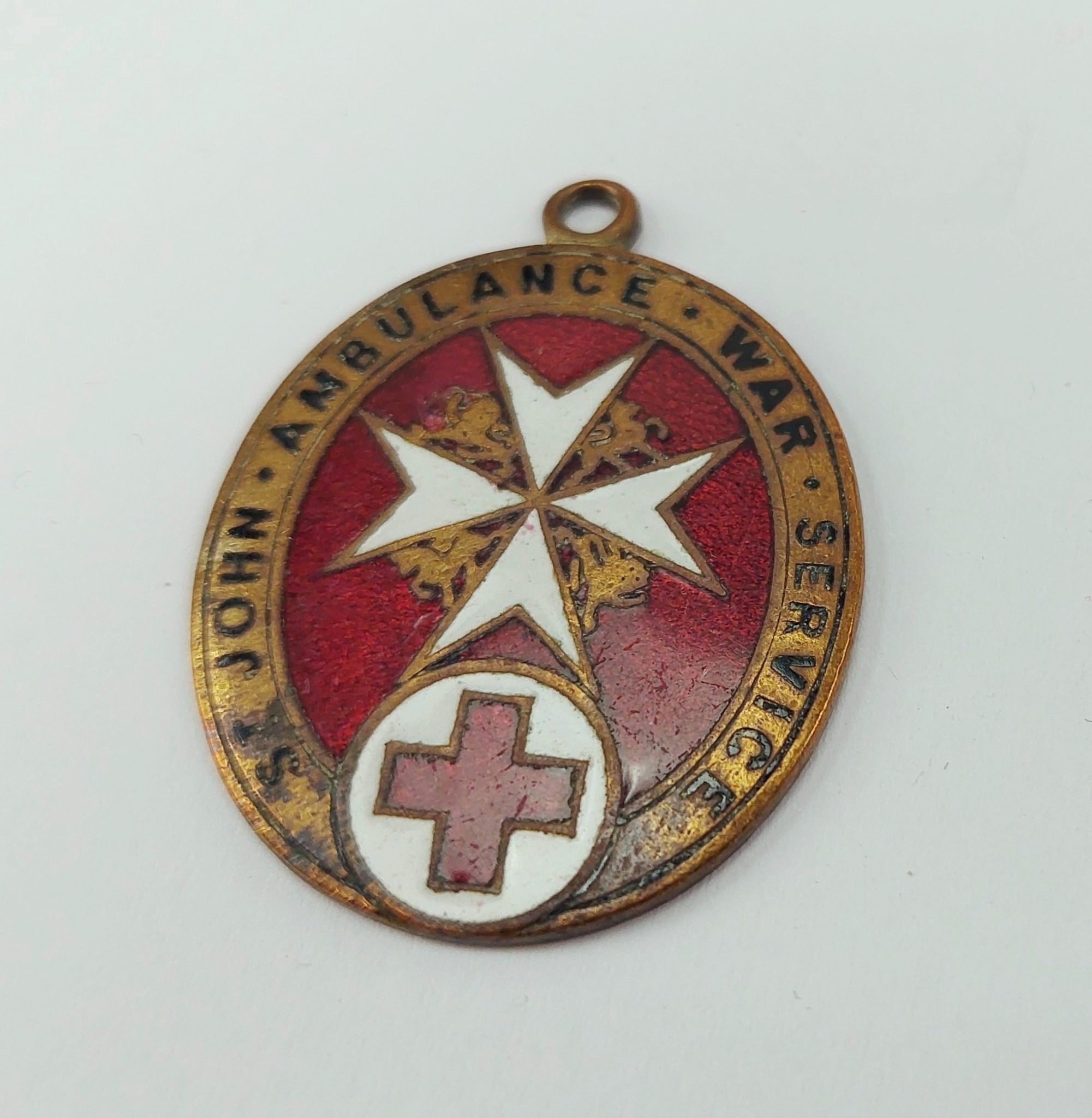 WW1 St John Ambulance War Service Fob - Sally Antiques