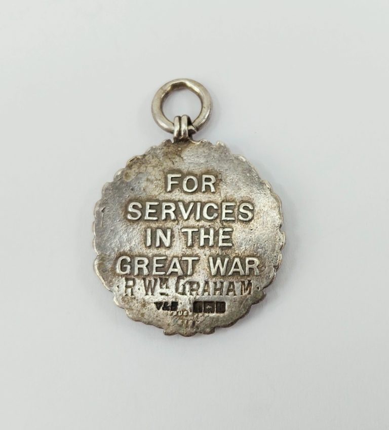 WW1 USA Welcome Home Fund Silver Fob - R.Wm. Graham - Sally Antiques