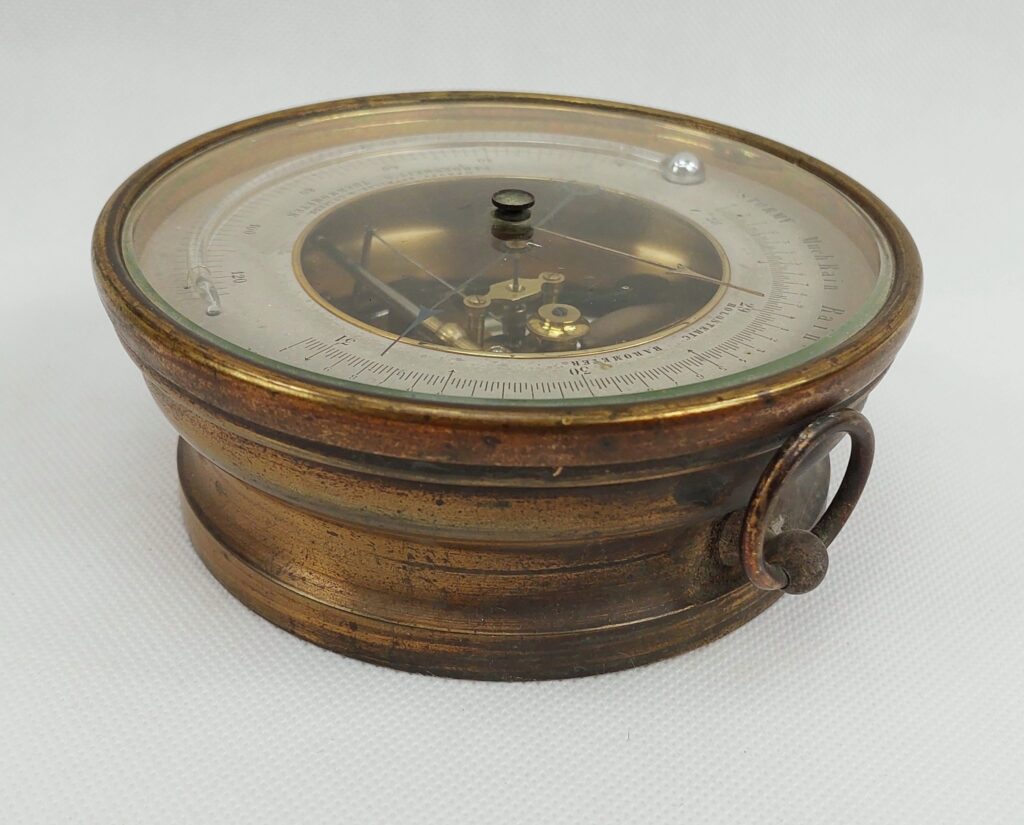 Late 19th Century Aneroid Barometer And Thermometer By Harvey Reynolds ...