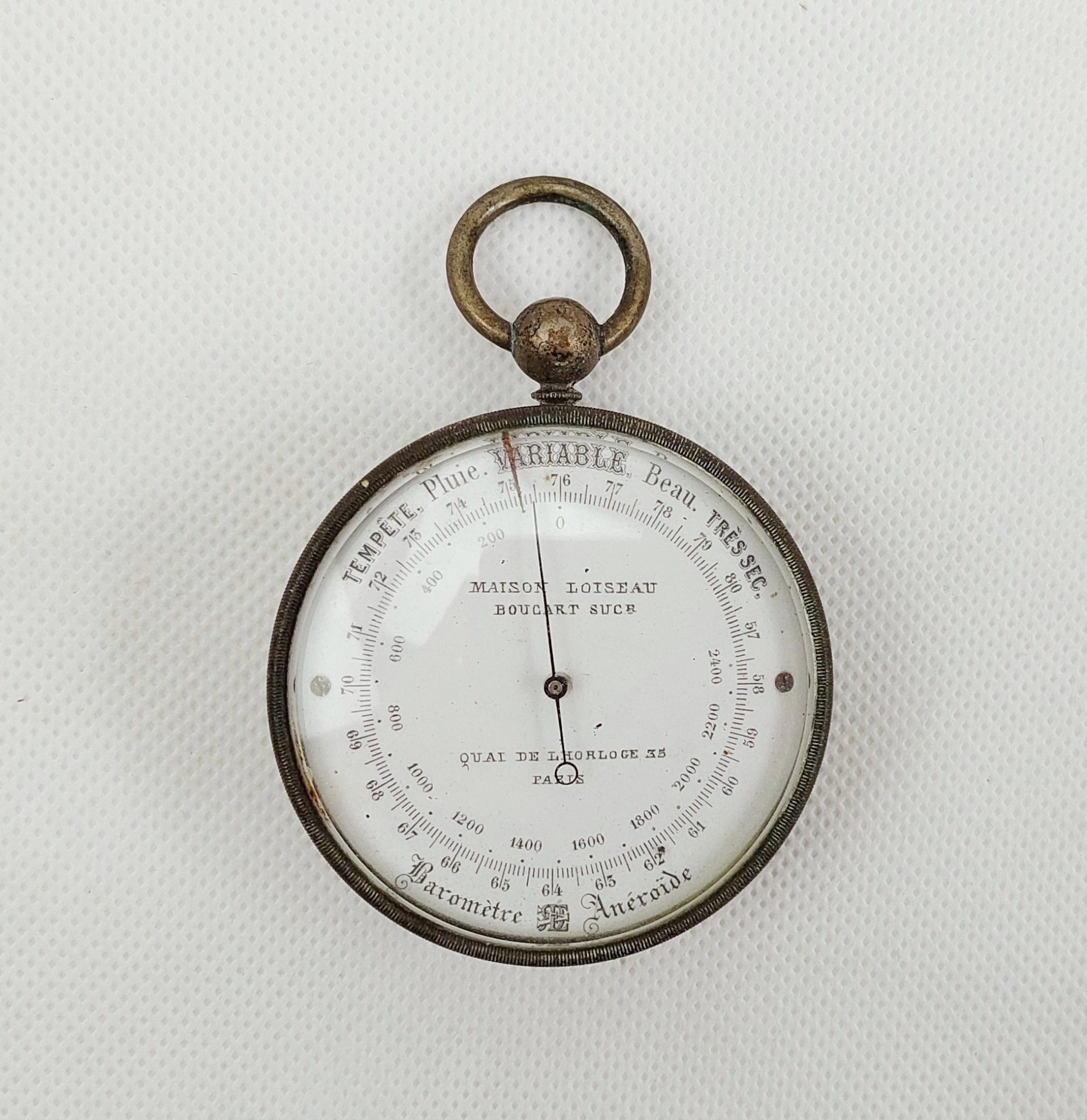 Antique Silver Plated French Maison Losieau Pocket Barometer - Sally ...