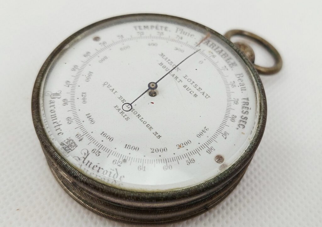 Antique Silver Plated French Maison Losieau Pocket Barometer - Sally ...
