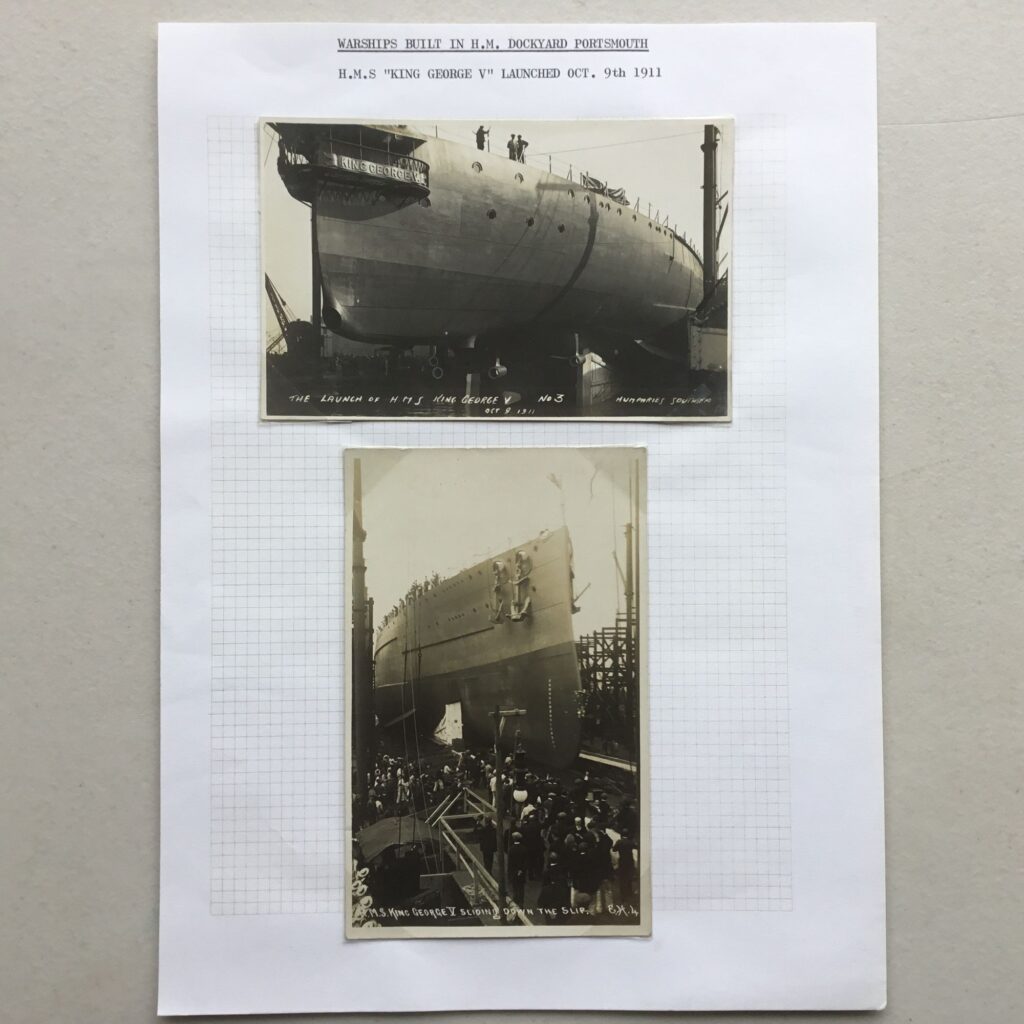 Superb collection of 19 real photo postcards: Portsmouth warships ...