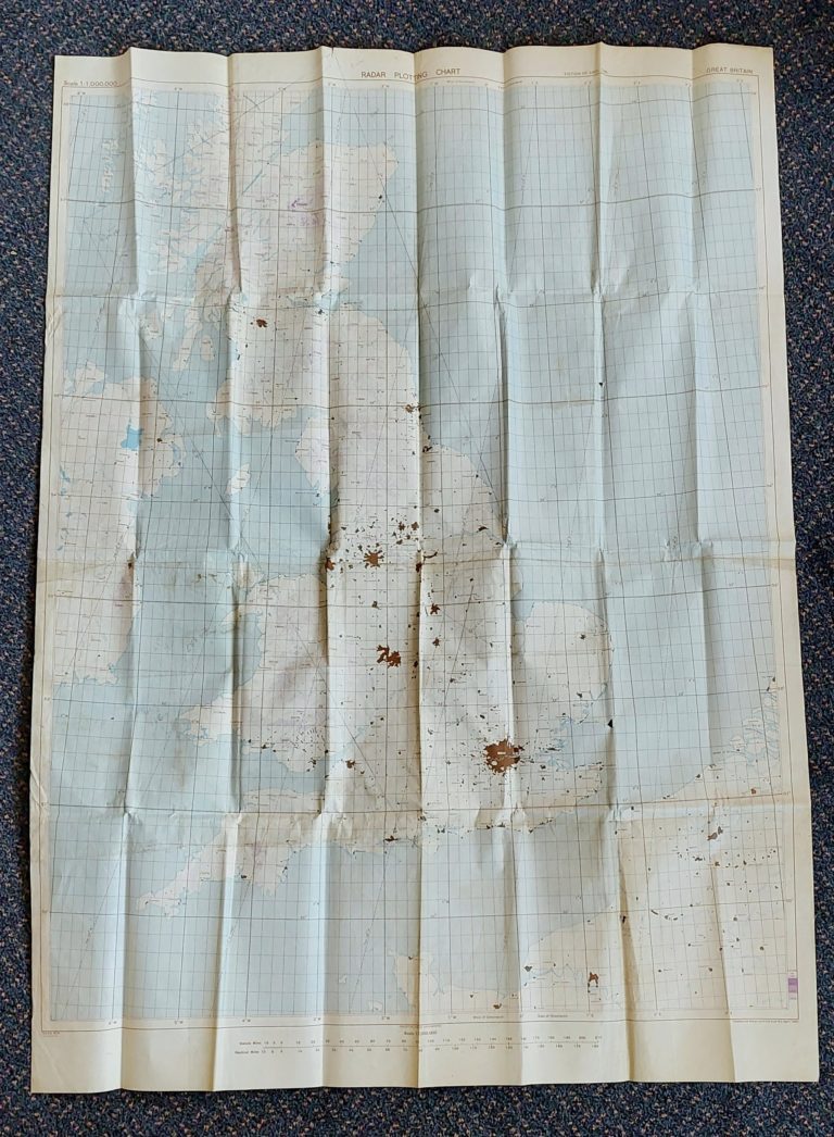 Original WW2 Air Ministry Radar Plotting Map of Great Britain c1945 ...