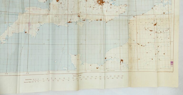 Original WW2 Air Ministry Radar Plotting Map of Great Britain c1945 ...