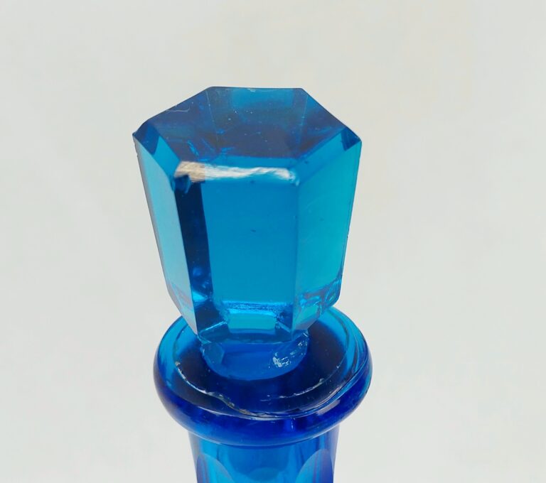 Circa 1800 Blue Glass Decanter - Sally Antiques