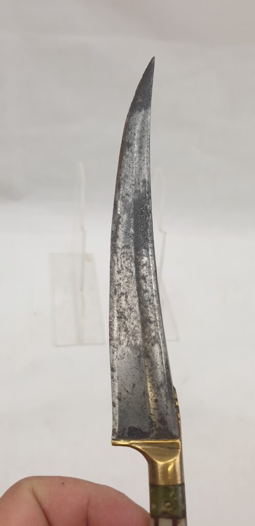 19th Indo Persian Pesh Kabz Dagger With Jade And Mother Of Pearl Grip ...