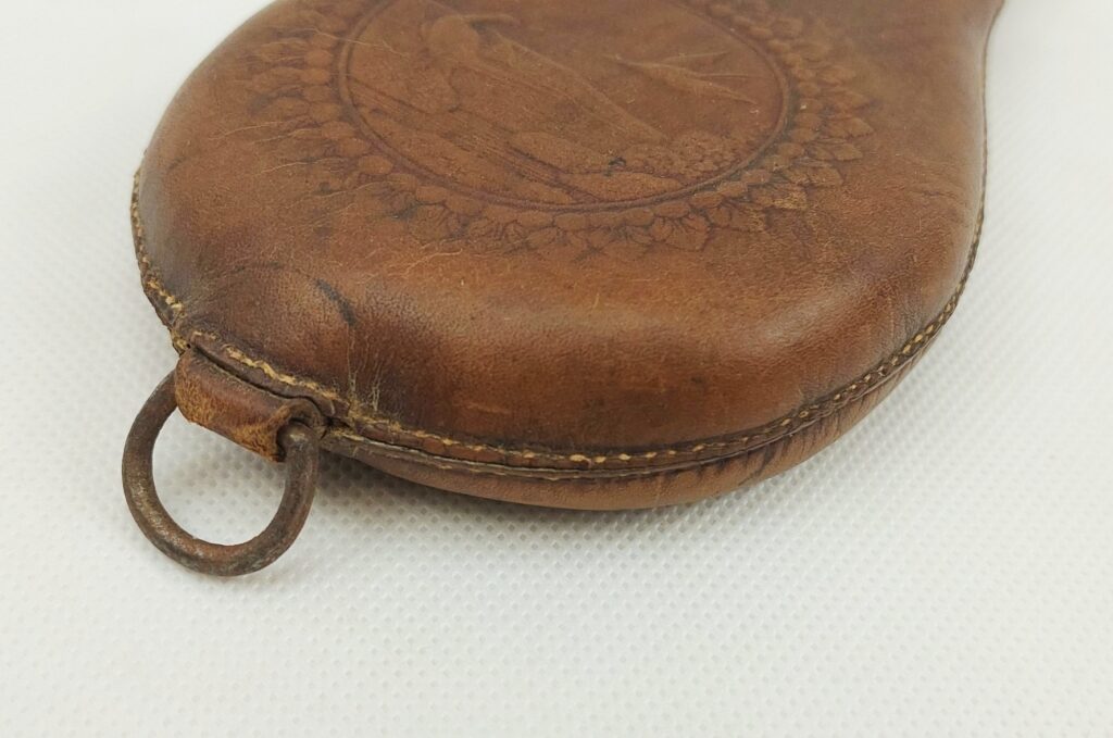 Antique Leather And Brass Powder Horn #4 - Sally Antiques