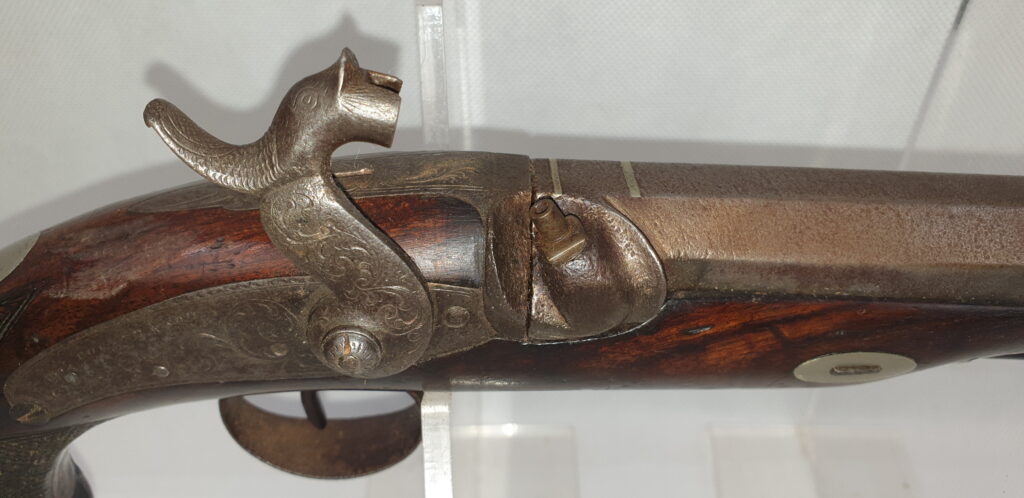 Circa 1860 Back Action Percussion Pistol - Sally Antiques