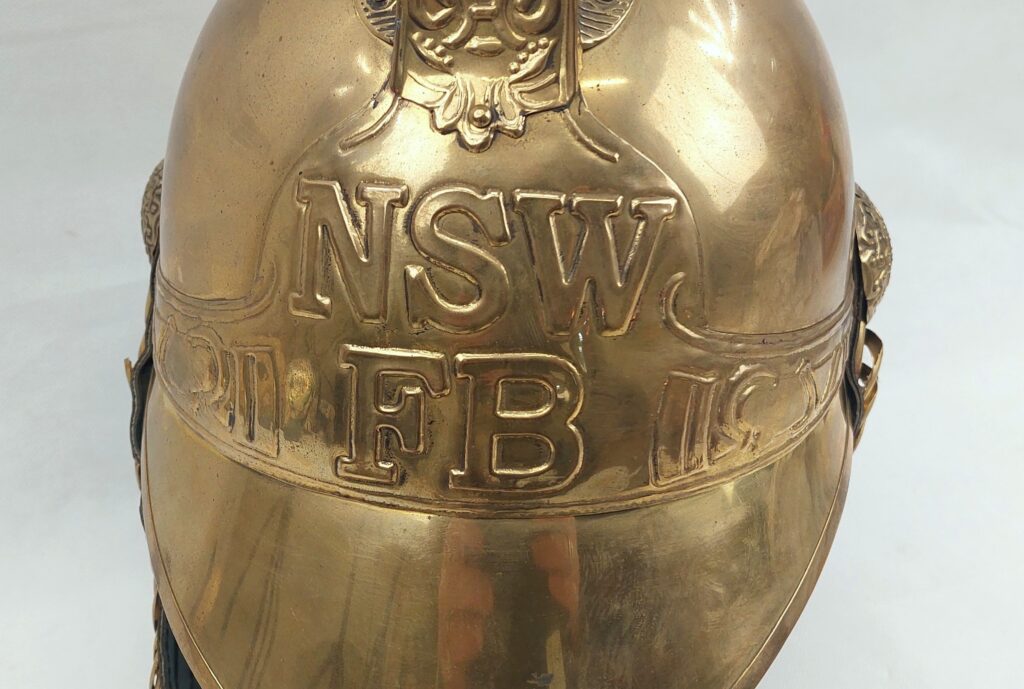 Australian New South Wales Merryweather Pattern Brass Firemans Helmet ...