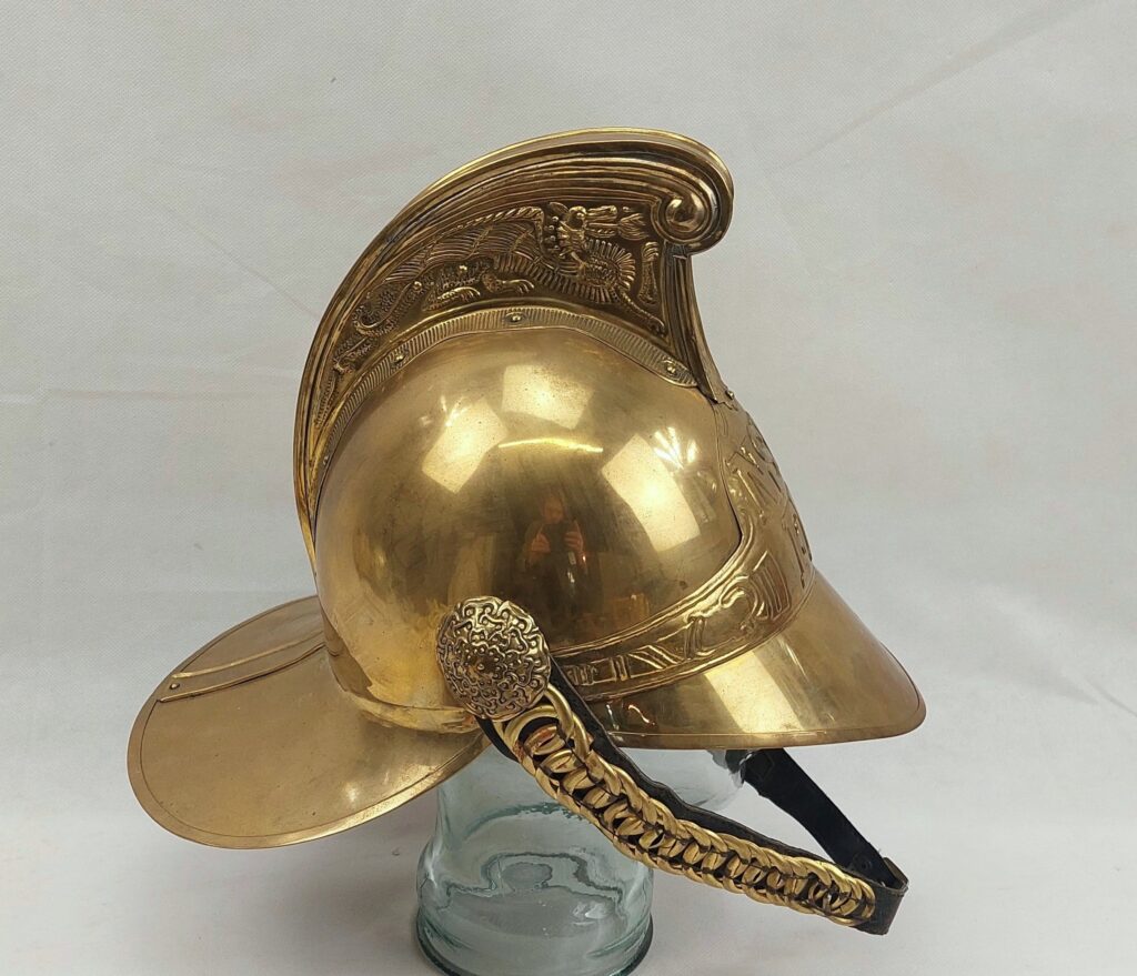 Australian New South Wales Merryweather Pattern Brass Firemans Helmet ...