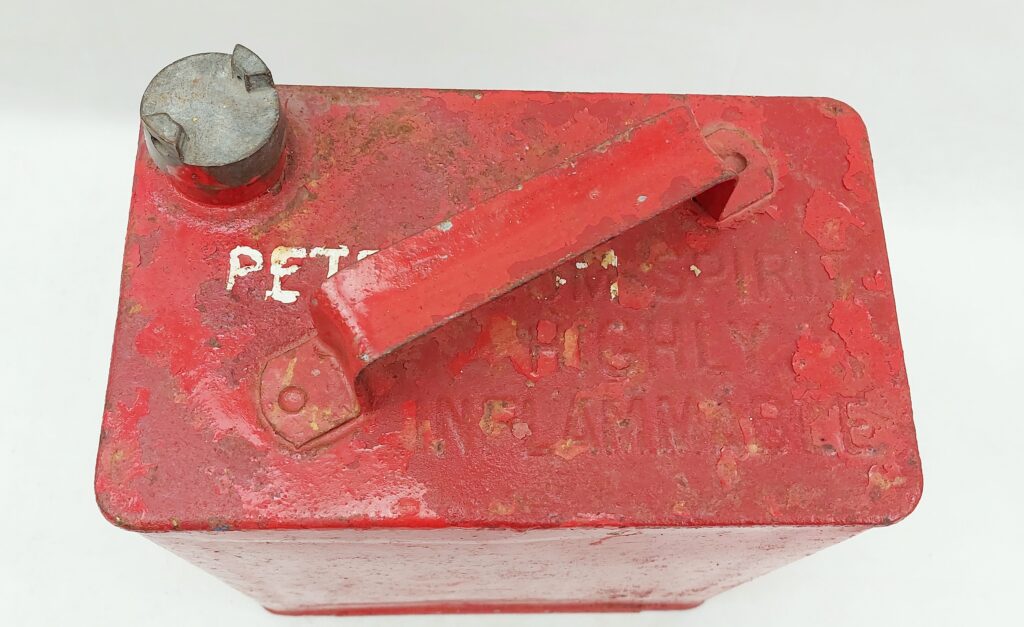 Vintage Red SM & BP Petrol Can - Sally Antiques