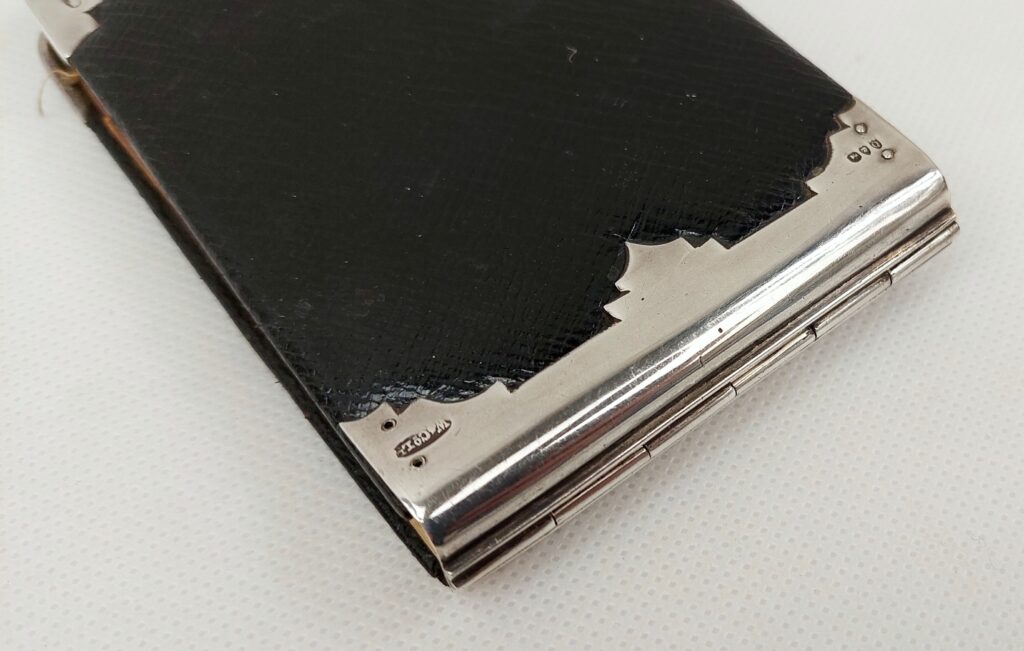 c1890 Sterling Silver Mounted Notebook & Mechanical Pencil - Sally Antiques
