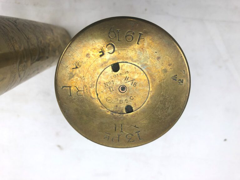 Pair Of 1916-1917 13 Pounder Trench Art Shell Cases With Egyptian ...