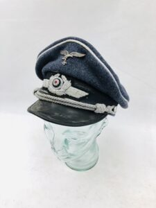 Reproduction WW2 Luftwaffe Officers Visor Cap - Sally Antiques
