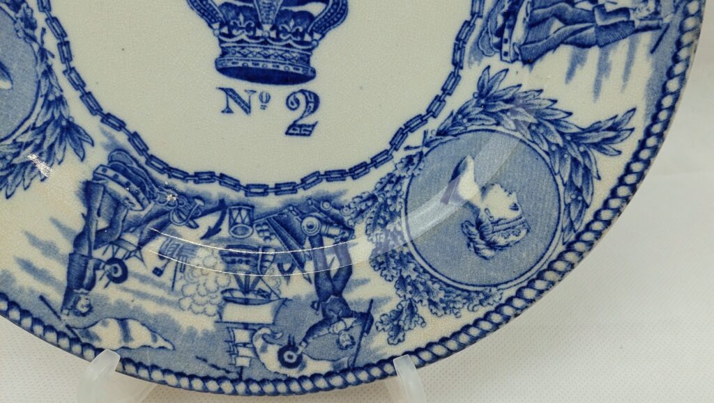 Royal Navy Victorian Young Queens Head Mess Plate No 2 - Sally Antiques