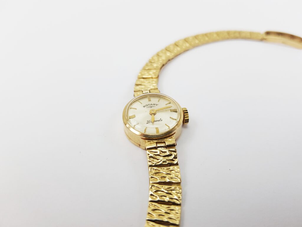 9ct Carat Gold Ladies Rotary Watch With Gold Strap - Sally Antiques