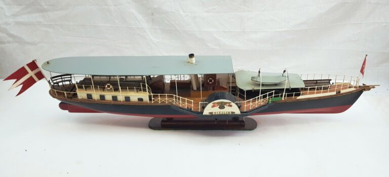 Scratch Built Model Of Paddle Steamer SS Hjejlen - Sally Antiques