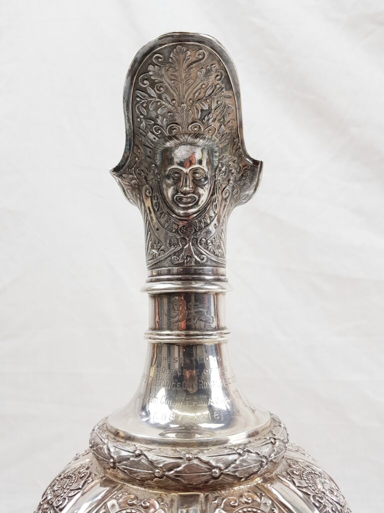 Large Regimental Victorian London 1871 Silver Claret Jug By Stephen ...