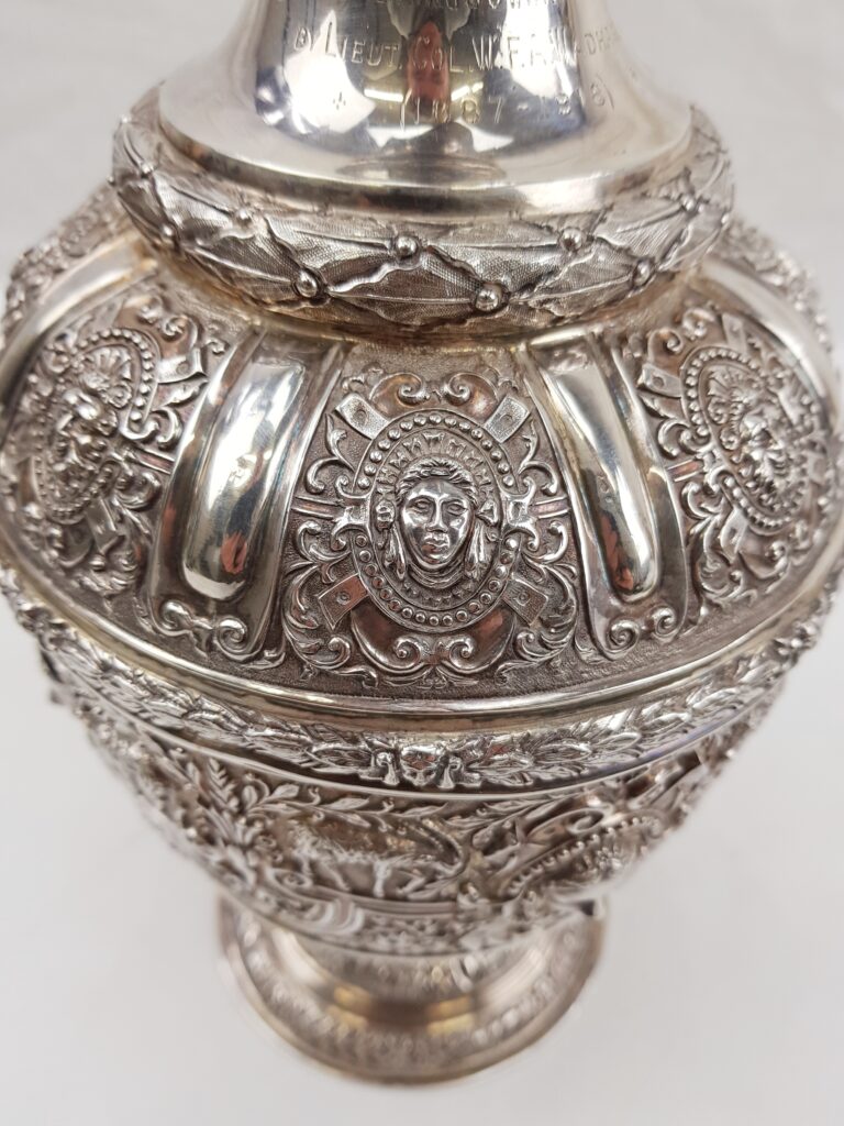 Large Regimental Victorian London 1871 Silver Claret Jug By Stephen ...