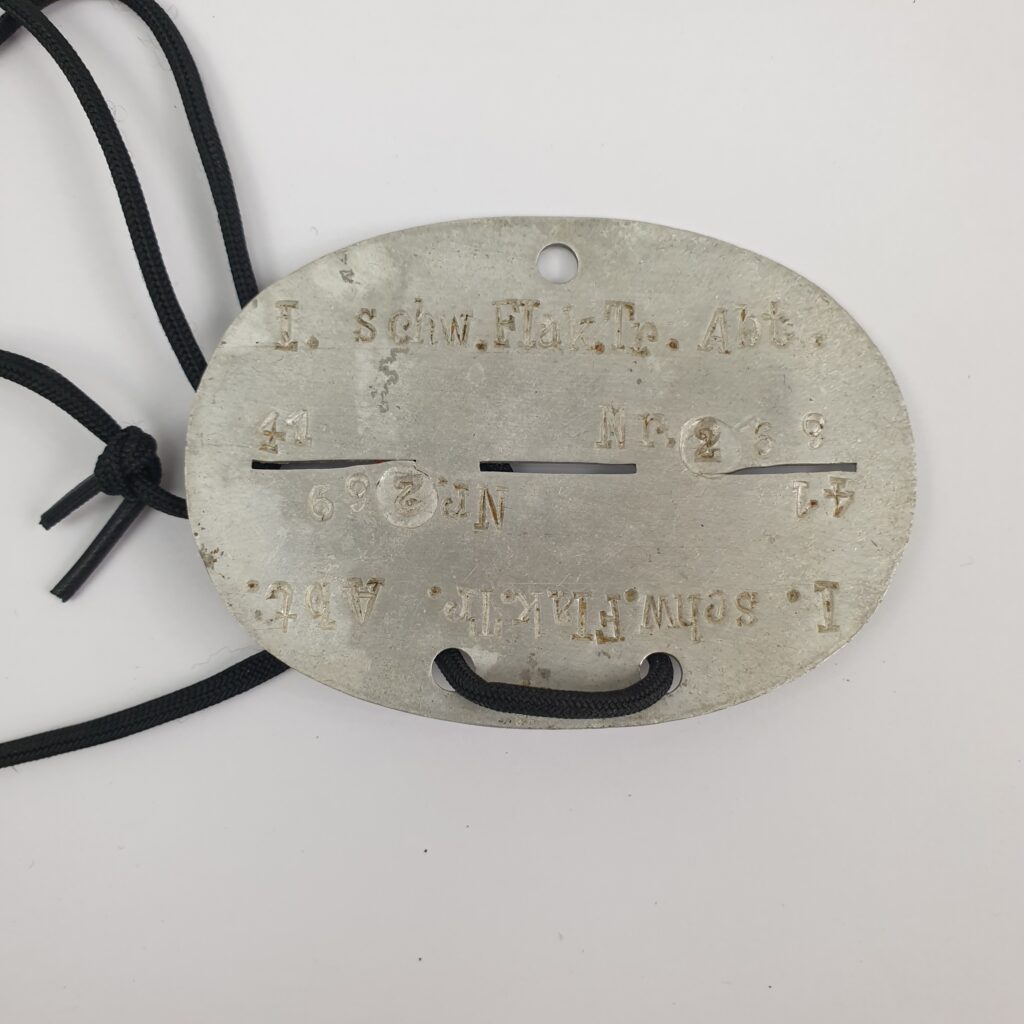 WW2 D-Day German Flak Trooper's Dog Tag - Sally Antiques