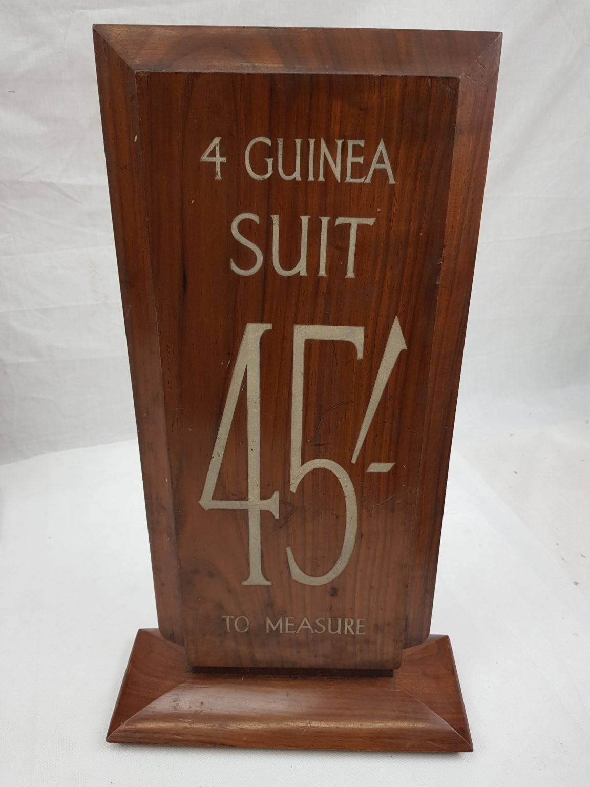 1930s Department Store Wooden 4 Guinea Suit Shop Advertising Sign ...