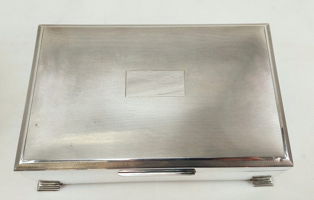 Large Sterling Silver Cigarette Box – Birmingham 1969 - Sally Antiques