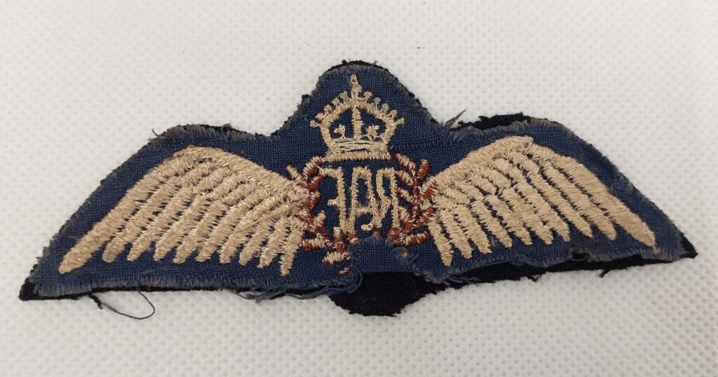 WW2 RAF Pilots Wings Cloth Badge #2 - Sally Antiques