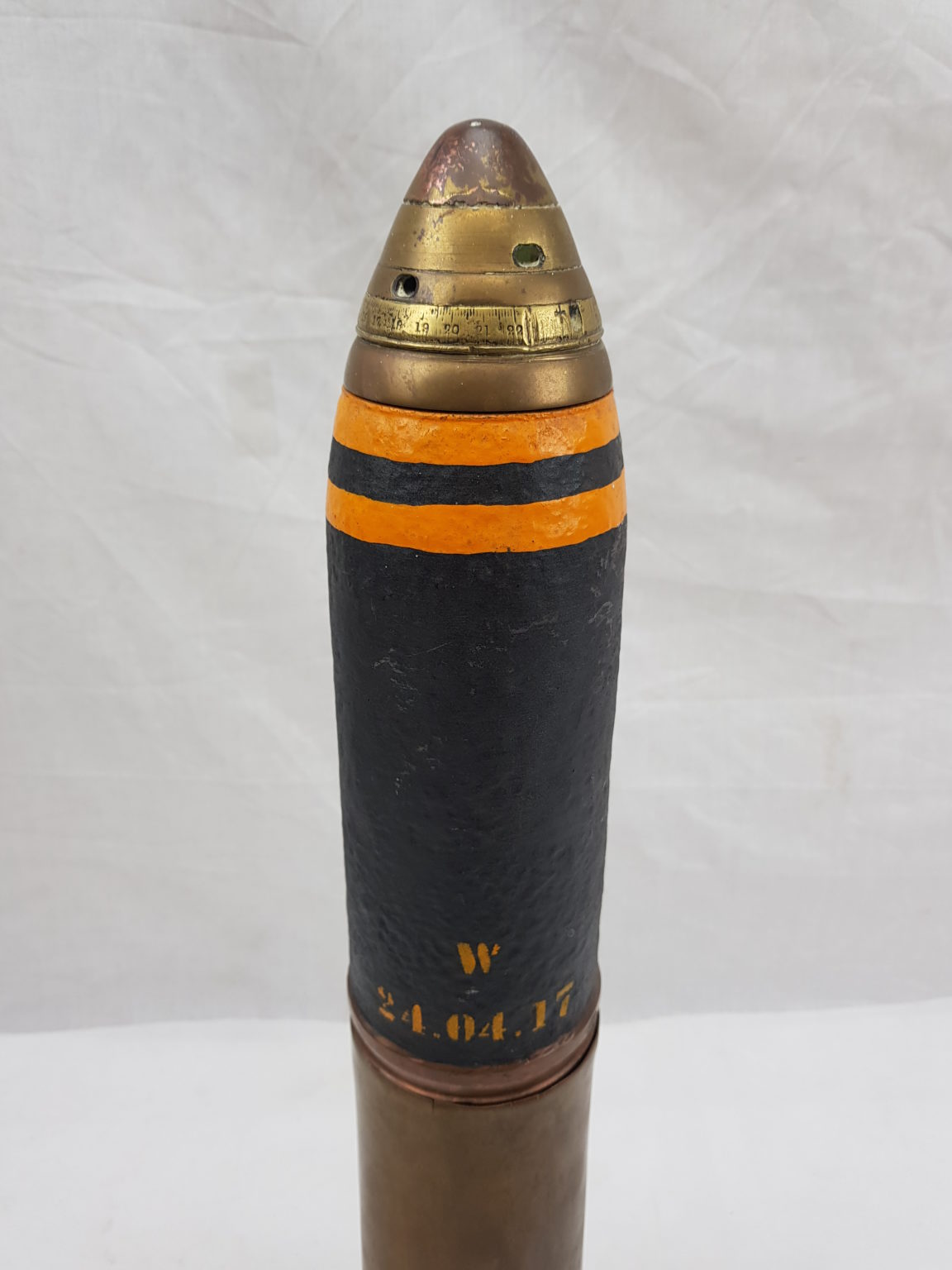 WW1 18 Pounder Complete Inert Shell #1 - Sally Antiques