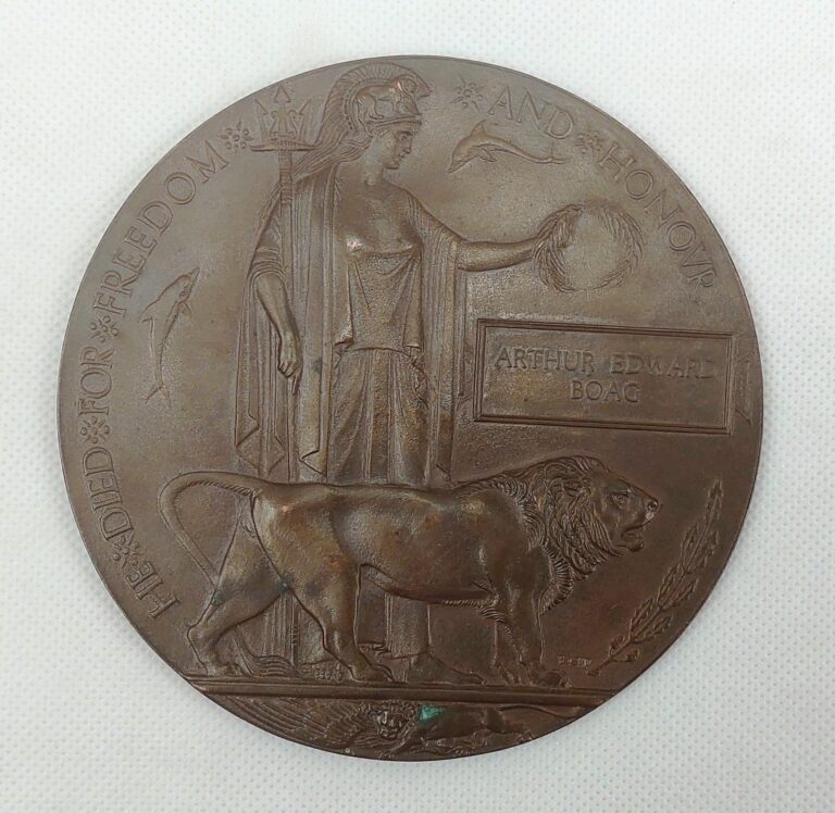 WW1 Death Penny And Envelope To Arthur Edward Boag - Sally Antiques