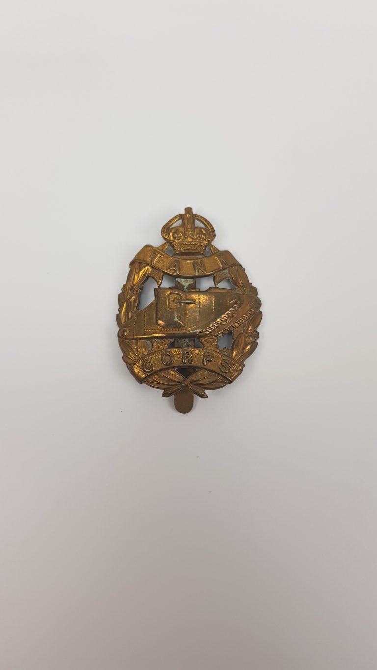 WW1 Royal Tank Corp Cap Badge - Sally Antiques