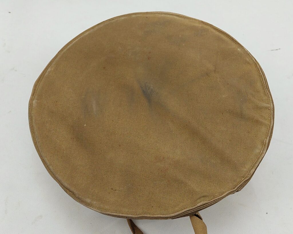WW2 Brodie Helmet With Liner, Chinstrap And Carrier - Sally Antiques