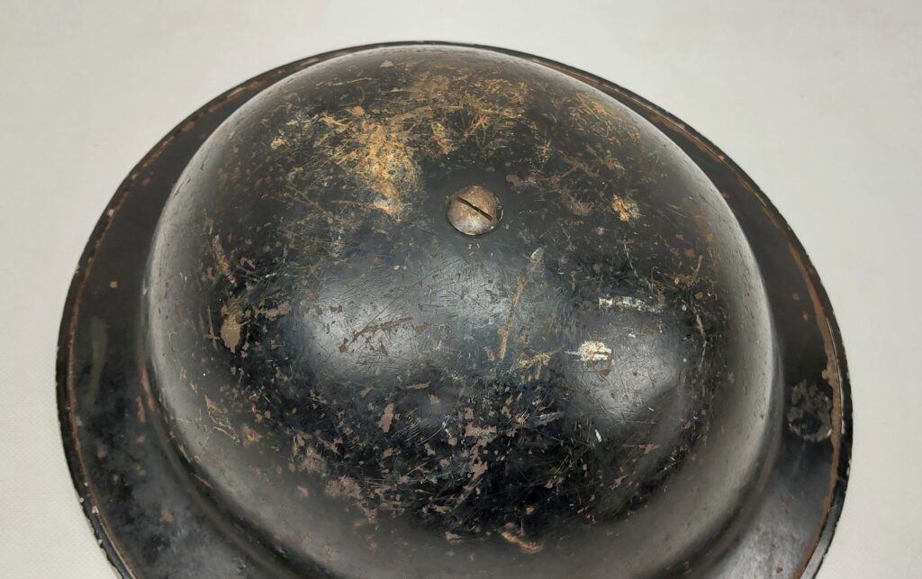 WW2 Brodie Helmet With Liner And Chinstrap - Sally Antiques