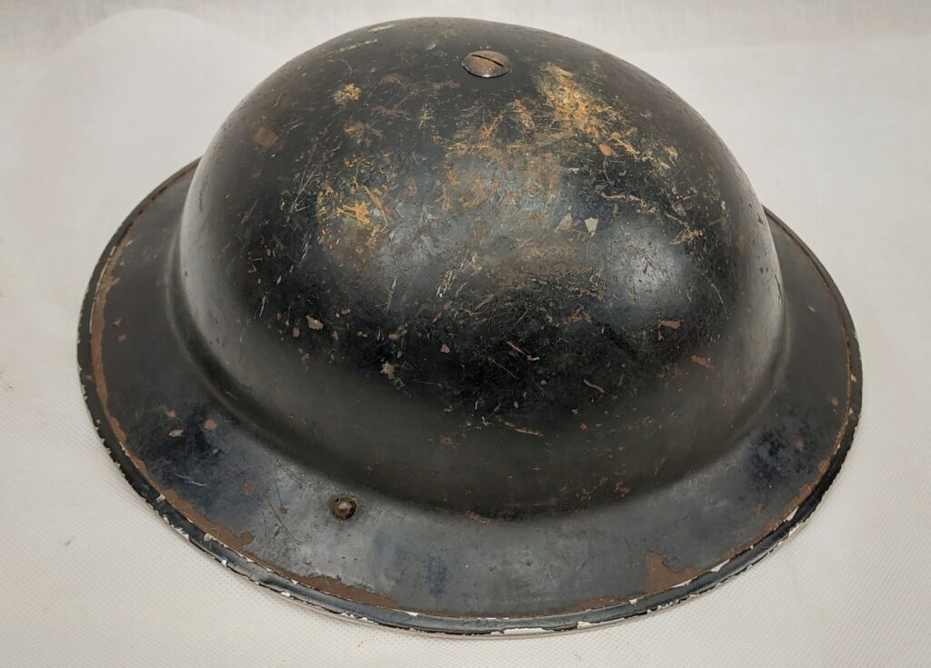 WW2 Brodie Helmet With Liner And Chinstrap - Sally Antiques