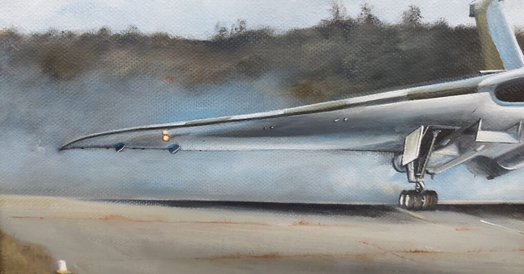 Framed Acrylic on Canvas Painting of Avro Vulcan XM655 by Jon Westwood ...