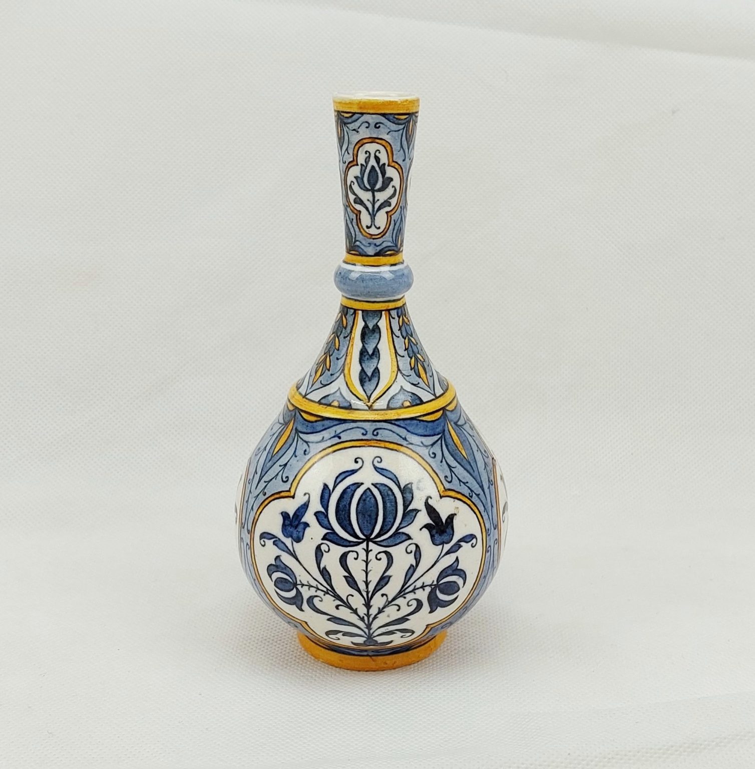 Mid 19th Century Swiss Hand Painted Globular Vase - Sally Antiques