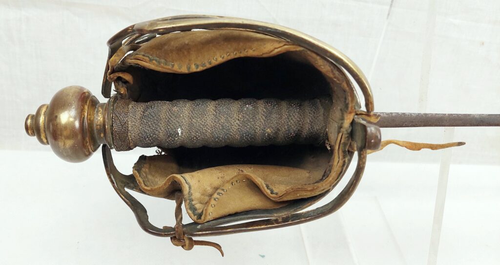 Rare Circa 1750 Brass Hilted Scottish Basket Sword - Sally Antiques