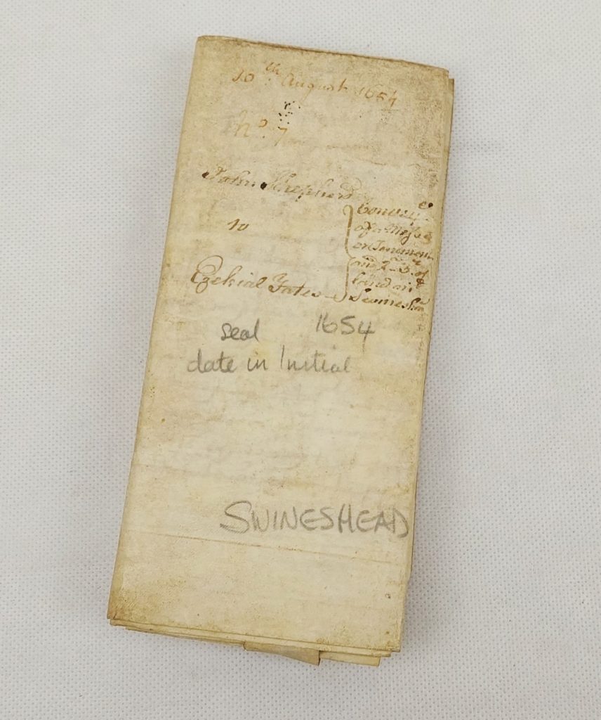 1654 Indenture With Wax Seal - Sally Antiques