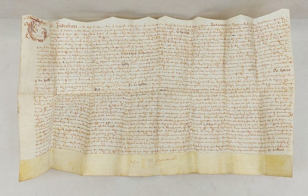 1654 Indenture With Wax Seal - Sally Antiques