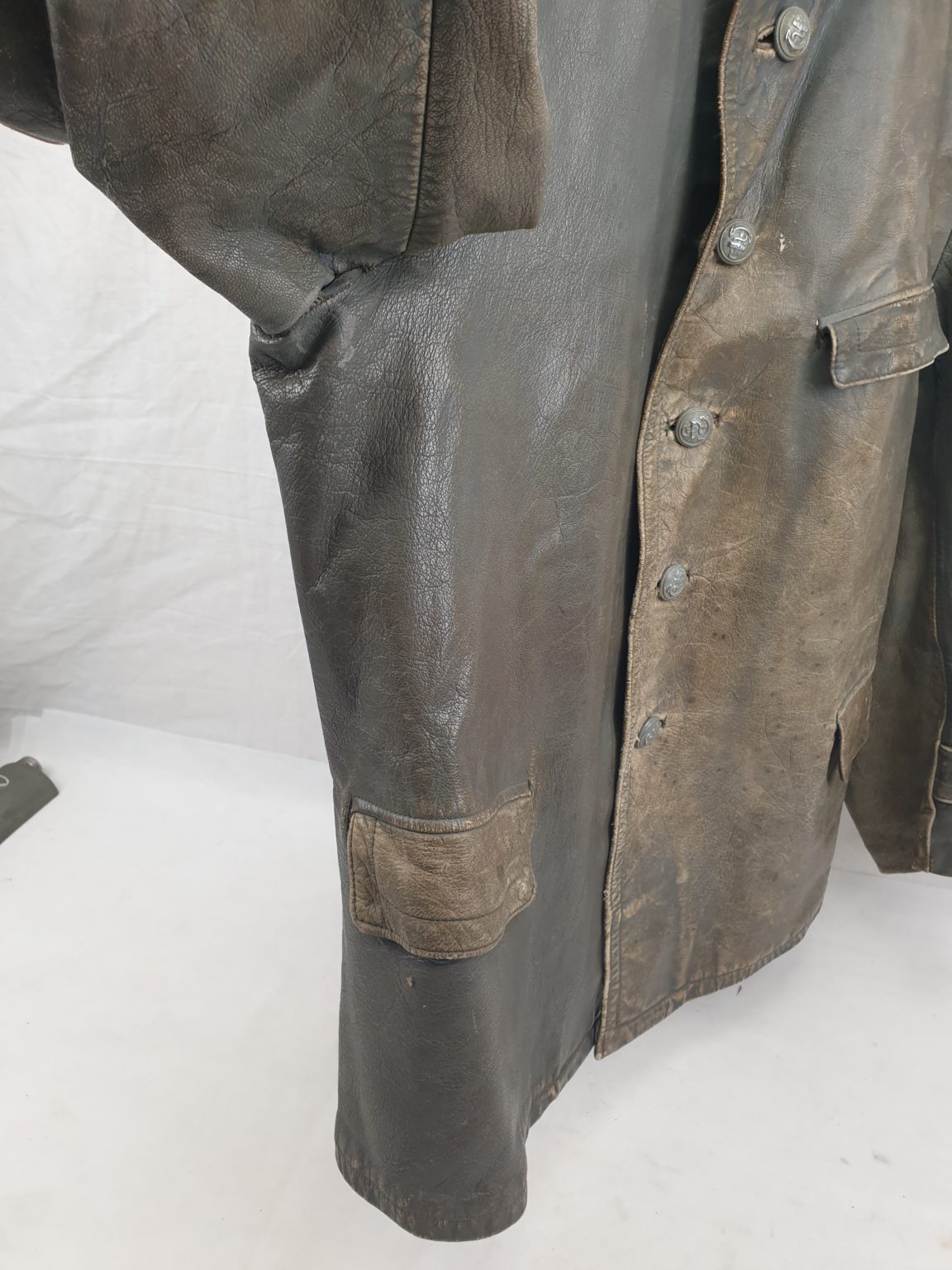 WW2 Original German Kriegsmarine Crew Leather Navy Jacket - Sally Antiques
