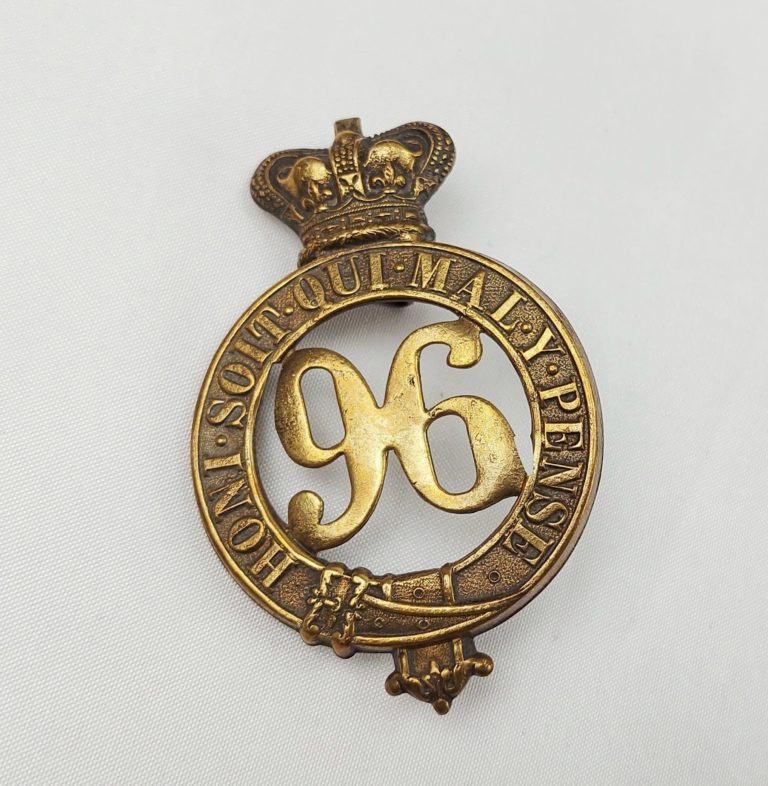 Victorian 96th Regiment Manchester Glengarry Badge - Sally Antiques