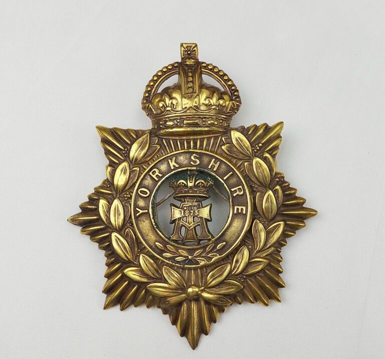 Edwardian Yorkshire Regiment Helmet Plate - Sally Antiques