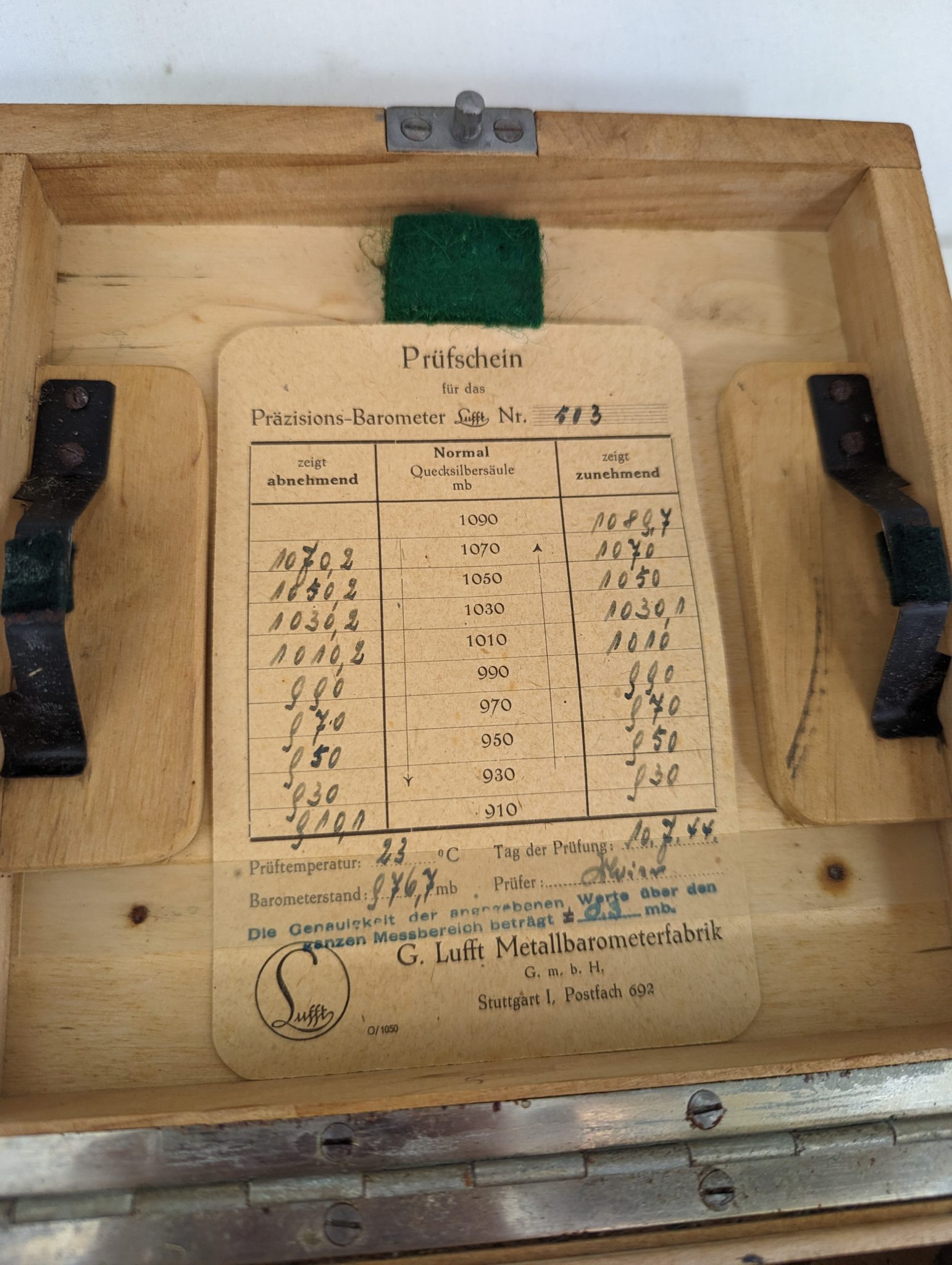 Rare Kriegsmarine German WW2 U-Boat Lufft Barometer - Sally Antiques