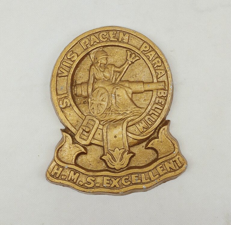 Royal Navy HMS Excellent Wall Plaque - Sally Antiques