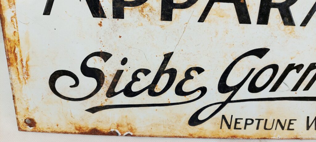 Siebe Gorman Diving Apparatus Enamel Advertising Sign - Sally Antiques