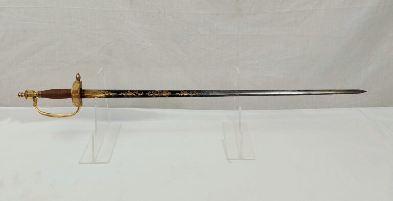 1786 Pattern British Officers Blue And Gilt Spadroon Sword - Sally Antiques